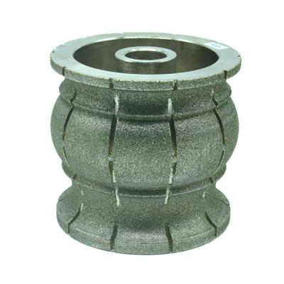 China 140mm Granite Bullnose Profile Diamond Dry Use Grinding Wheel for sale