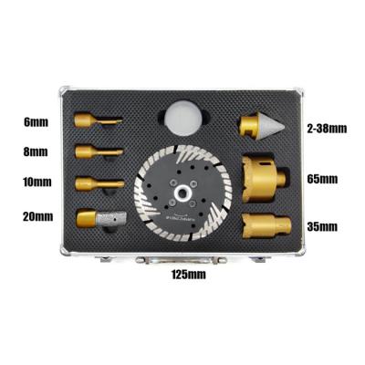 China Angle Grinder Aluminium Case Ceramic Diamond Drill Core Bit 3pcs for sale