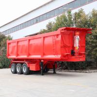 China 60-80ton Side Hydraulic Dump Tipper Trailer Truck Rear Dumper Semi Trailer ISO Certified for sale
