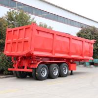 China 60-80ton Side Hydraulic Dump Tipper Trailer Truck Rear Dumper Semi Trailer ISO Certified for sale
