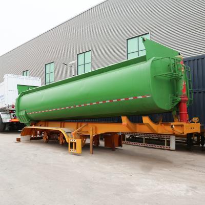 China Radial Tire Design End Dump Trucks for Heavy Duty Hydraulic Rear Dumping Trailers for sale