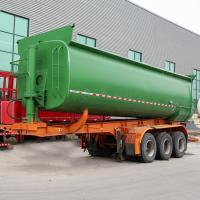 China Radial Tire Design End Dump Trucks for Heavy Duty Hydraulic Rear Dumping Trailers for sale