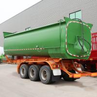 China 50 Tons U-Shape Back Tipping Dump Rear Dump Tipper Semi Trailer and Jost Landing Gear for sale