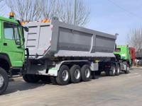 China 351-450hp 3 Axle U Type Tipping Semi Trailer for Construction Waste/Sand Transport for sale