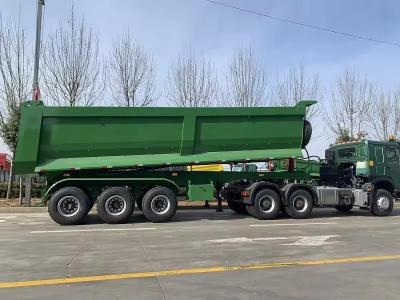 China 50-80 Tons Hydraulic Tipper Dumper Dump Semi Truck Trailer for Your Construction Site for sale
