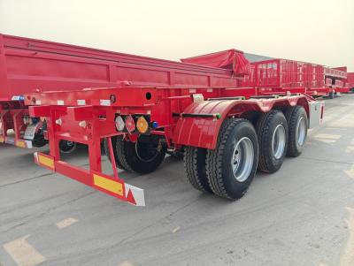 China 20/40 FT Container Shipping Flatbed Truck Trailer with 3/4axles and 50T Load Capacity for sale