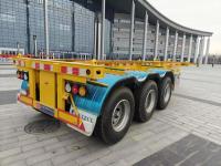 China 3 Axle Frame Trailer Used Truck Trailer Skeleton Container Transport Semi Trailer for sale