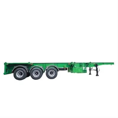 China ISO9001 Certified 3-Axle Skeleton Truck Trailer Container Frame Semi-Trailer for Wharf for sale