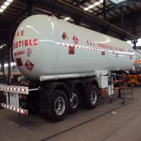 China ABS Anti-lock Braking System LPG Propane Bullet Tank Semi Trailer with 59.6cbm Volume for sale