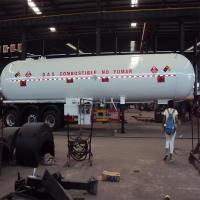 China Flatbed LPG Road Tanker Semi Trailer 60000L 60m3 30t 25t 30ton 25ton Tire Number 12 for sale