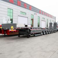 China Grade Heavy Duty Low Bed Trailer 80/120ton Lowboy Truck Semi Lowbed Loader Trailers for sale