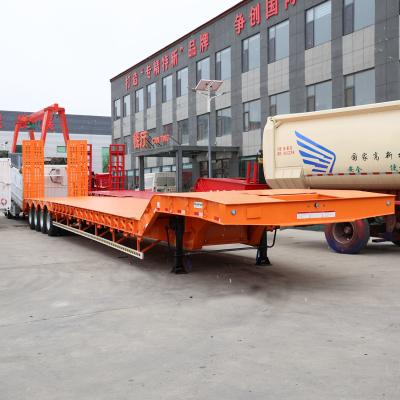 China Multi Axles Hydraulic Gooseneck Low Bed Semi Truck Trailers for and Smooth Transport for sale