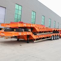China 50T Load Capacity 3 Axle Dolly Connect Low Bed Semi Trailer with Wabco Braking Valve for sale
