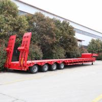China BPW/Fuwa Axles Gooseneck Lowboy Low Bed Semi Trailer for Long Lasting Performance for sale