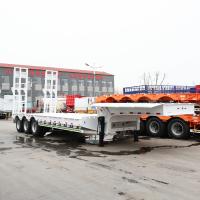 China 4 Axles Low Bed Semi Trailer with 50T Load Capacity at from Direct Self-dumping or Not for sale