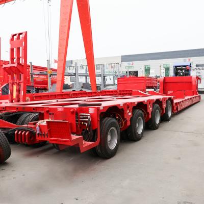 China One Years After-sales Service 13 Meter Low Flat Trailer 3 Axles Flat Bed Semi-Trailer for sale