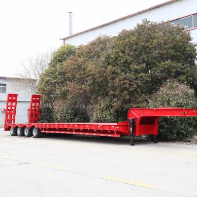 China Grade Heavy Duty Gooseneck Low-Bed Low Deck Semi Trailer with Wabco Braking Valve for sale