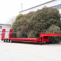 China 4 Axles Hydraulic Gooseneck Low Bed Semi Trailers with Flexible Gooseneck Design for sale