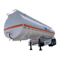 China Steel 3 Axles 40000 Liters Aluminum Trailer Sulfuric Acid Tanker Fuel Tanker Semi Trailer for sale