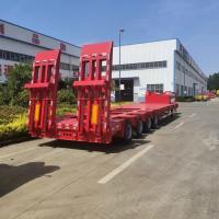 China Lowbed Trailer with Winch Lowboy Trailer 13000x2500-3000x1650mm Not Self-dumping for sale