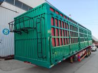 China 3 Axle 60 80 Ton Fence Livestock Animal Cattle Stock Cargo Transport Fence Semi Trailer for sale