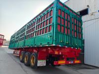 China Leaf Spring Suspension Flatbed Semi Trailer for Commerical Fence Animal Livestock for sale