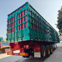 China ABS Anti-lock Braking System Equipped 50 Ton Cargo Transport Semi-Trailer with Side Wall for sale