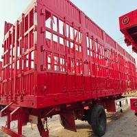 China 3 Axles Stake Semi Trailer for High Fence Truck No ABS Anti-lock Braking System for sale