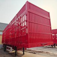 China Transport Animal Cargo with Semi Trailer Flatbed and No ABS Anti-lock Braking System for sale