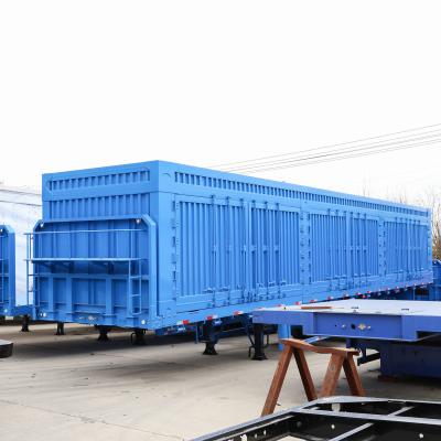 China Deck Cargo Fence Semi Trailer with Not Self-dumping Function for sale