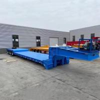 China 4 Axles ABS Gooseneck Lowbed Lowboy Semi Trailer for Heavy Duty Cargo Transportation for sale