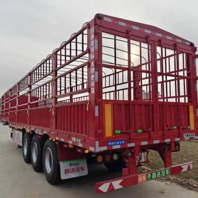 China 13000*2500*3250mm Tri Axles Livestock Fence Cargo Semi Trailer Truck 005 and Durable for sale