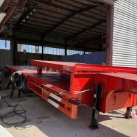 China 60 Tons Lowbed Semi Trailer for Cargo Transportation Tread 2240mm Wabco Braking Valve for sale