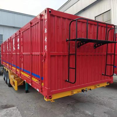 China Leaf Spring Suspension Cargo Semi Trailer Series 3 Axle for Fence Cargo Transport for sale