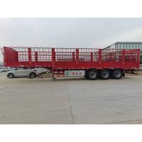China Livestock Transporter 3-Axis Fence Semi-Trailer with No ABS Anti-lock Braking System for sale