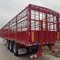 China Jost/Fuwa Landing Gear 3 Axles Cargo Trailer Enclosed 12 Wheeler Side Wall Trailers for sale