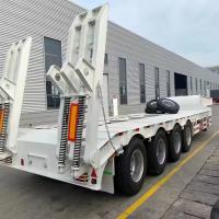 China Retractable Low Bed Trailer with BPW/Fuwa Axles and Leaf Spring/Air Suspension for sale
