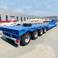 China Steel Flatbed Best Link 3/4 Axle Flat Low Bed Semi Truck Container Heavy Duty Semi Trailer for sale