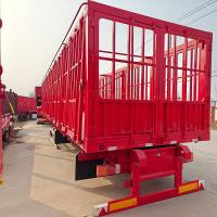 China 3 Axles 40t Side Wall Flatbed Dry Cargo Carrier Fence Cargo Semi Trailers for Cargo for sale