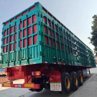 China 3 Axles 40t Side Wall Flatbed Dry Cargo Carrier Fence Cargo Semi Trailers for Cargo for sale