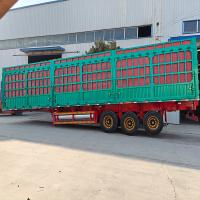 China Flatbed Transport Semi Trailers Double Deck Fence Truck Trailer for Cargo Carrier for sale