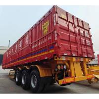 China 3 Axle Stake Fence Cargo Semi Trailer with 60ton Capacity No ABS Anti-lock Braking System for sale