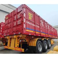 China Leaf Spring Suspension Steel Semi Trailer for Tri Sale Container Cargo Fence for sale