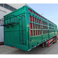 China Leaf Spring Suspension Steel Semi Trailer for Tri Sale Container Cargo Fence for sale