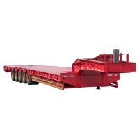 China Lowboy Semi Trailer with 4 Lines 8 Axis 150 Ton Capacity and ABS Anti-lock Braking System for sale
