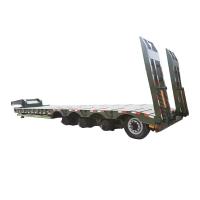 China Heavy Duty Flatbed Excavator Lowbed Semi Trailer for Heavy Equipment Transportation for sale
