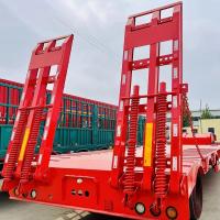 China 120-200 Tons Gooseneck Hydraulic Folding Ramp Low Loader with and Wabco Braking Valve for sale