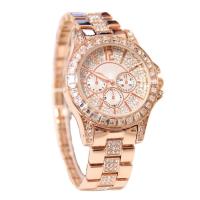 China 3BAR Alloy Quartz Watch 38mm Rose Gold Watches For Women Diamonds for sale