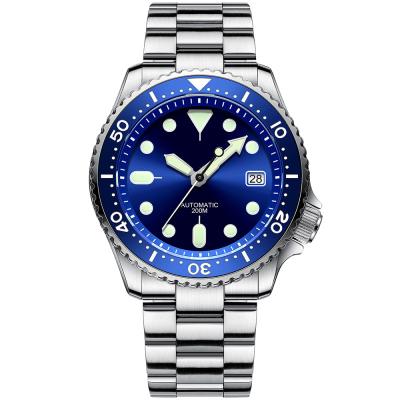China Sapphire Lens Stainless Steel Watches For Mens Divers Watch 41mm Date Function for sale