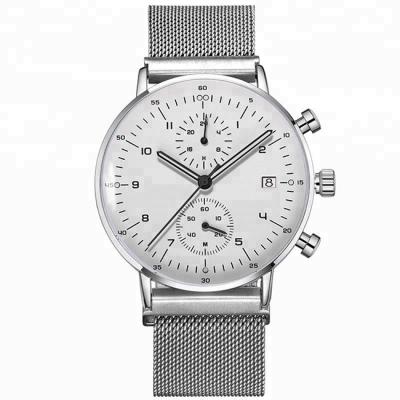 China 42mm Waterproof Chronograph Watch Mesh Belts for sale